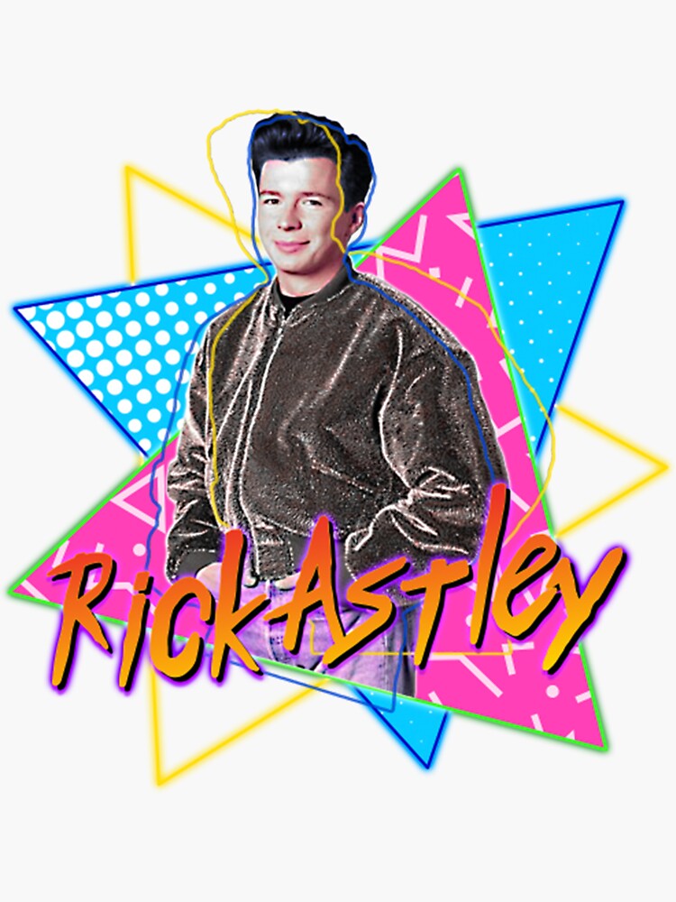 "Rick Astley" Sticker for Sale by jeffatowers | Redbubble