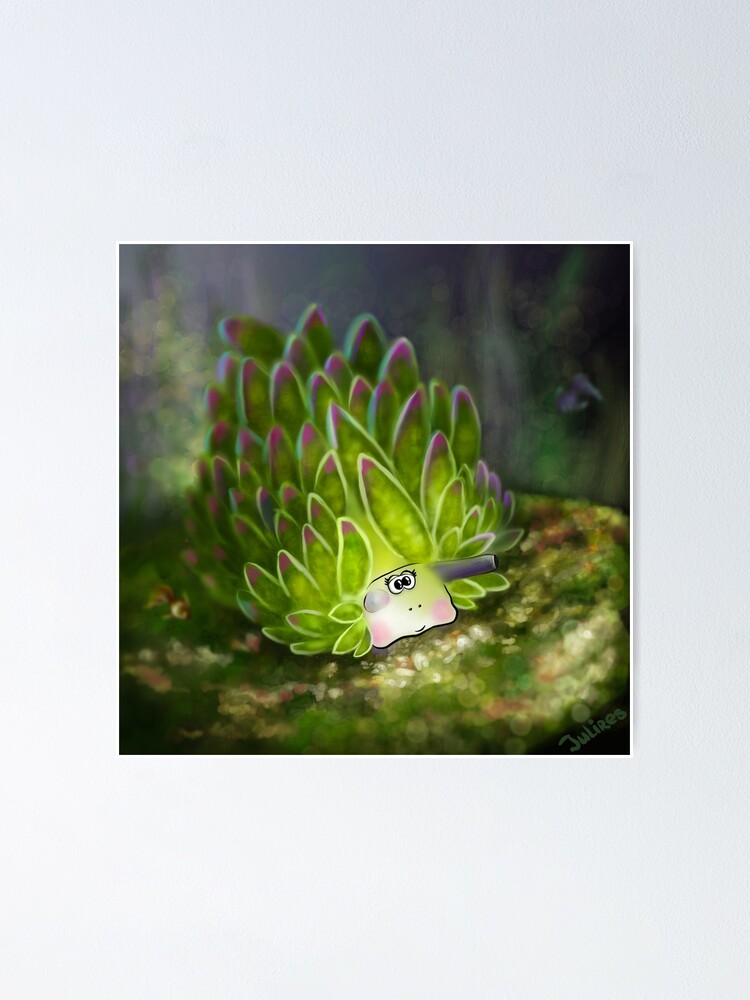 "Green sea creature" Poster for Sale by julires | Redbubble