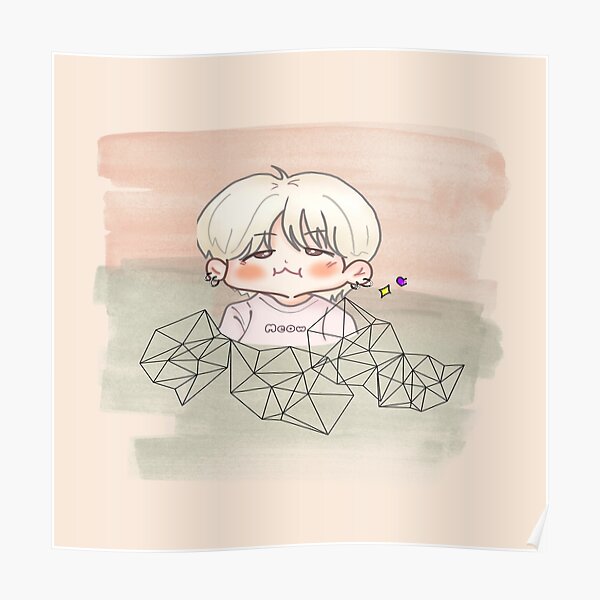 "Kpop Idol Chibi Pouting" Poster for Sale by Cheers7 | Redbubble