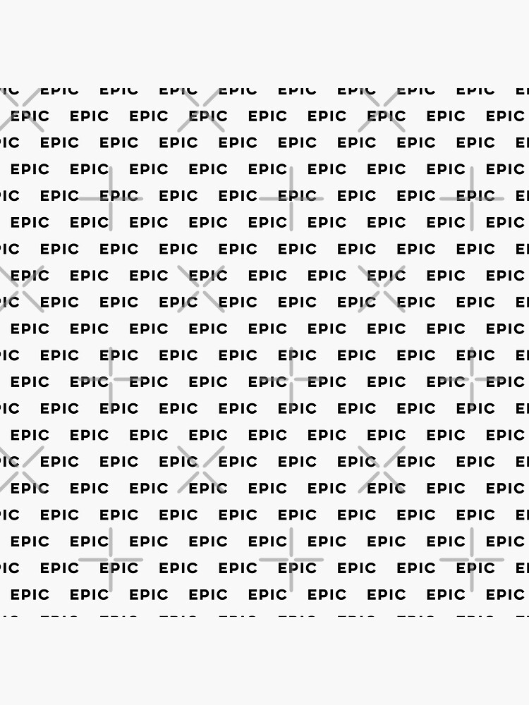 "EPIC pattern black allover - transparent" Sticker for Sale by xP42 ...