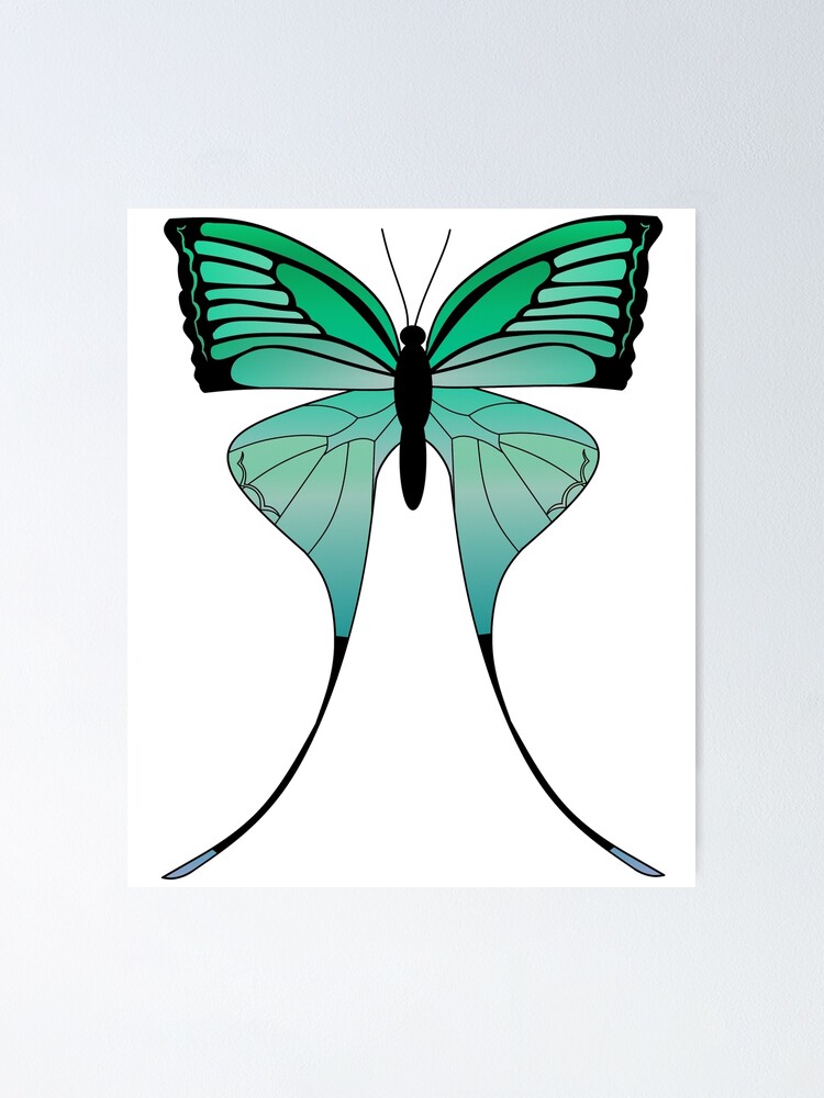 "green butterfly" Poster for Sale by thedragonreaper | Redbubble