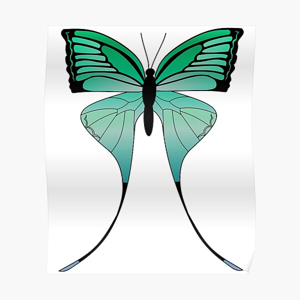 "green butterfly" Poster for Sale by thedragonreaper | Redbubble