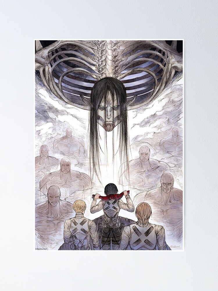 "Army of Colossal Titans" Poster for Sale by Kurama-store | Redbubble