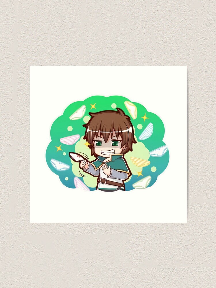 "Chibi funny Kazuma , Konosuba !" Art Print for Sale by ShindouArt ...