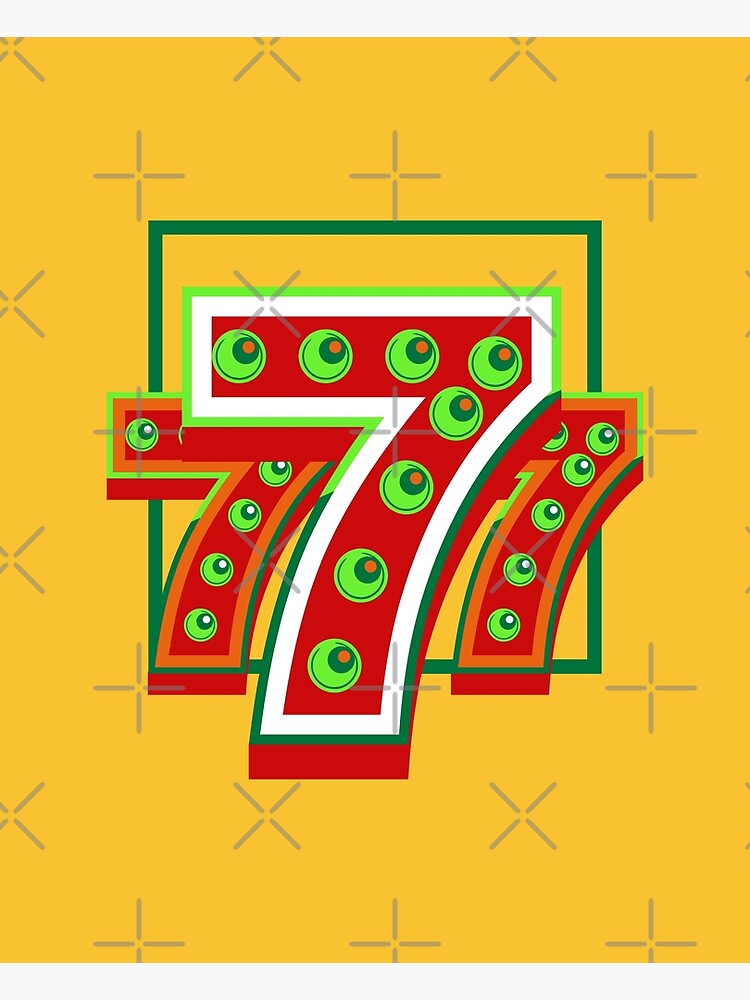 "Triple Seven - Lucky Seven" Poster for Sale by LTM-tee | Redbubble