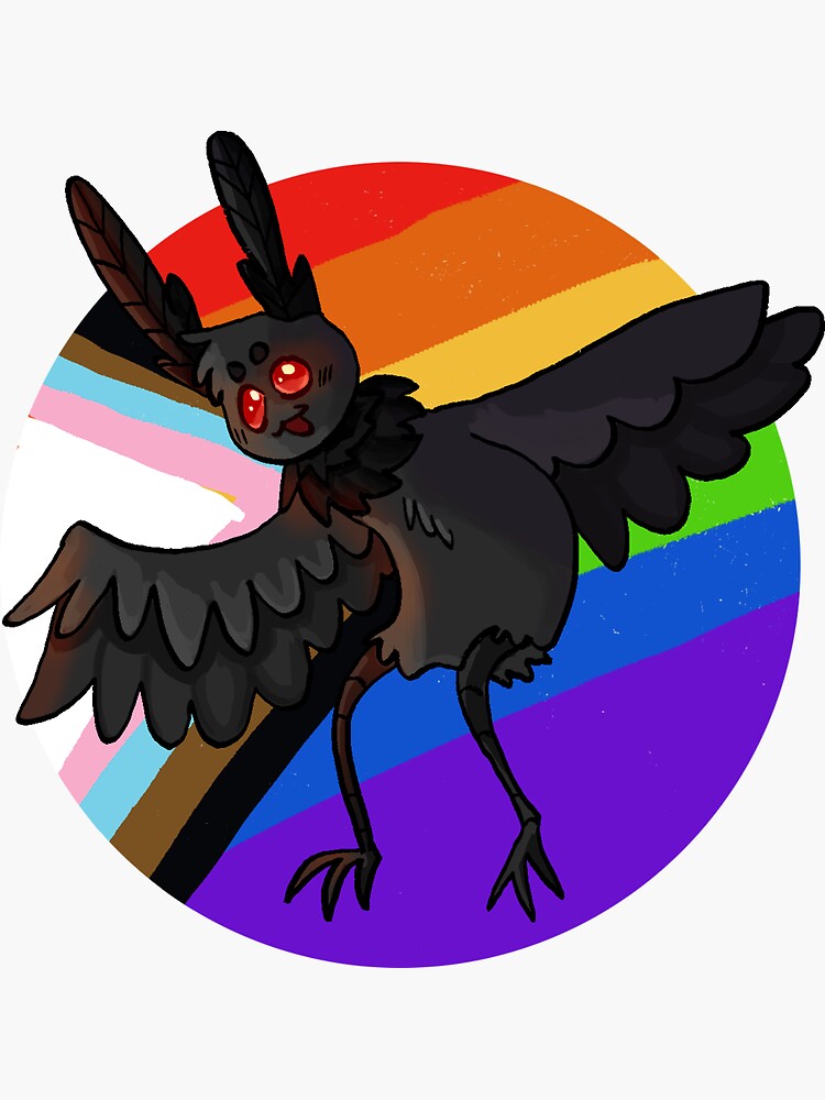"Mothman Pride Flags- Progress Flag!" Sticker for Sale by fruitbat55 ...