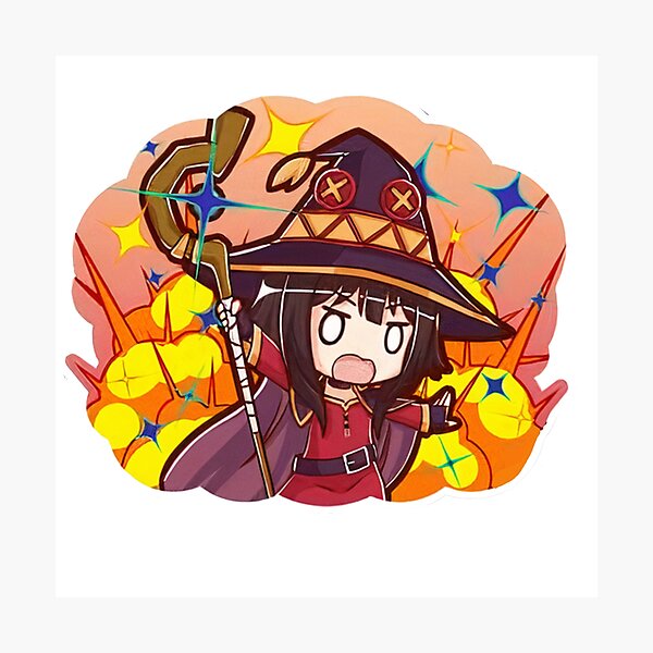 "Chibi funny Megumin explosion , Konosuba !" Photographic Print for ...