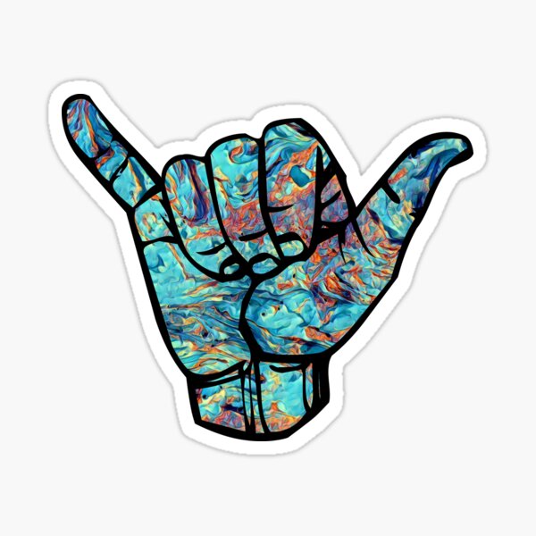 "Shaka" Sticker for Sale by MadEDesigns | Redbubble