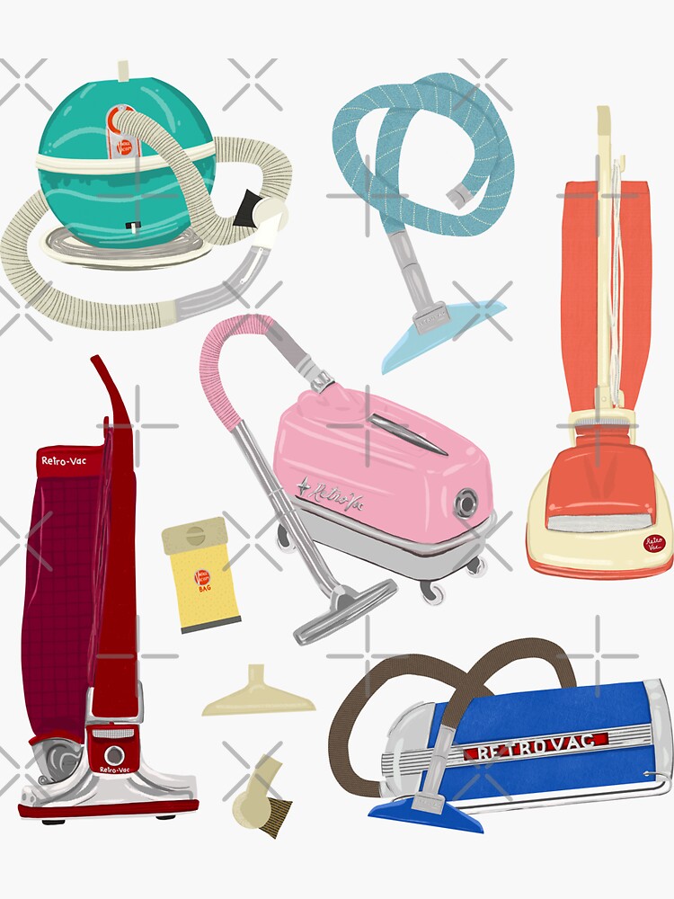 "Vintage Vacuums" Sticker for Sale by jenbucheli | Redbubble