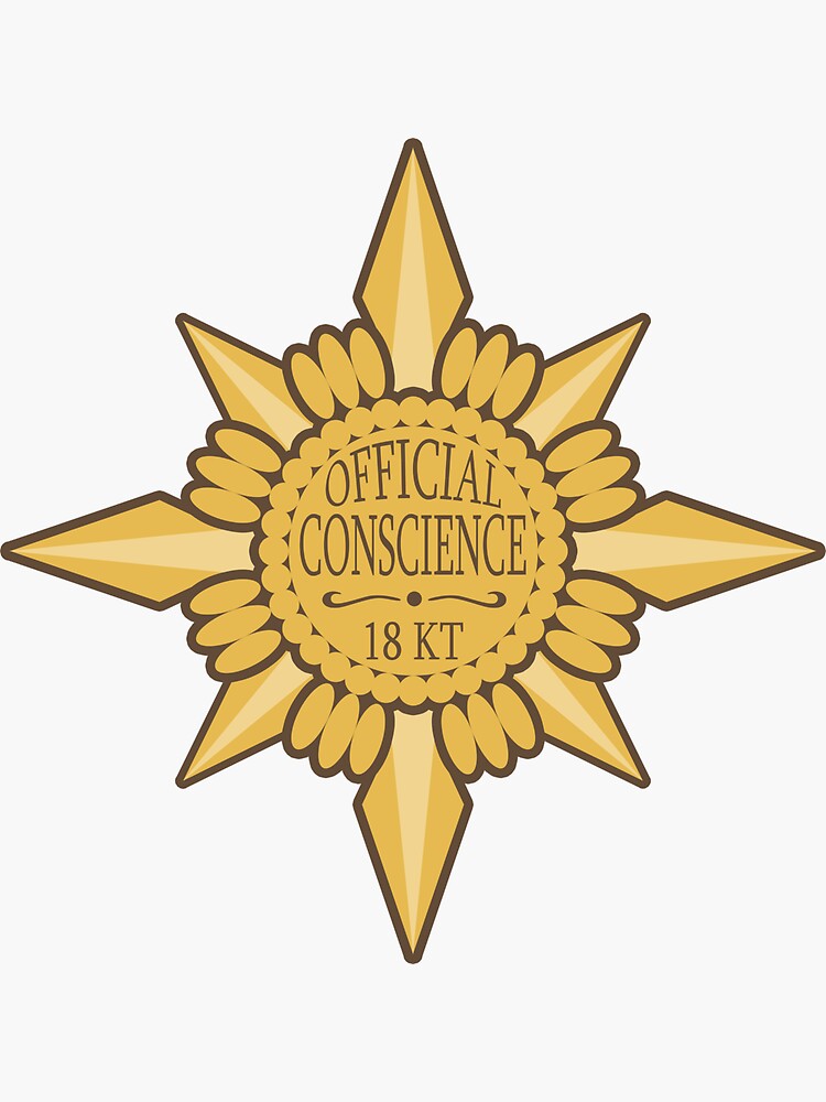 "Official Conscience" Sticker for Sale by MrPieCrust | Redbubble