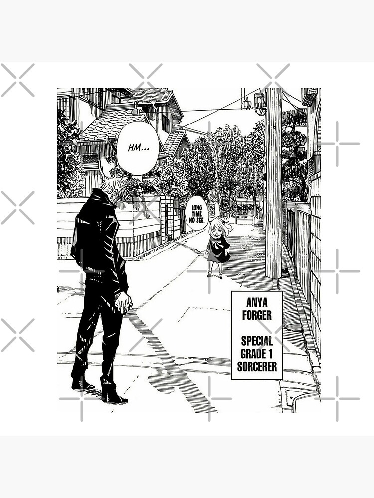 "gojo satoru vs anya forger from spy x family manga panel poster" Pin ...
