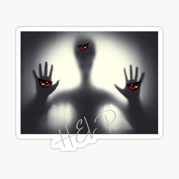 "Spooky Help " Sticker for Sale by BeJove | Redbubble