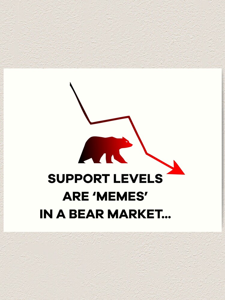 "Support levels are ‘memes’ in a Bear Market...Quote No3" Art Print for ...