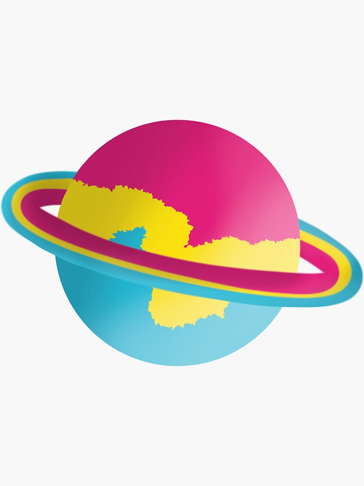 "pan pride planet" Sticker for Sale by poppyseedcards | Redbubble