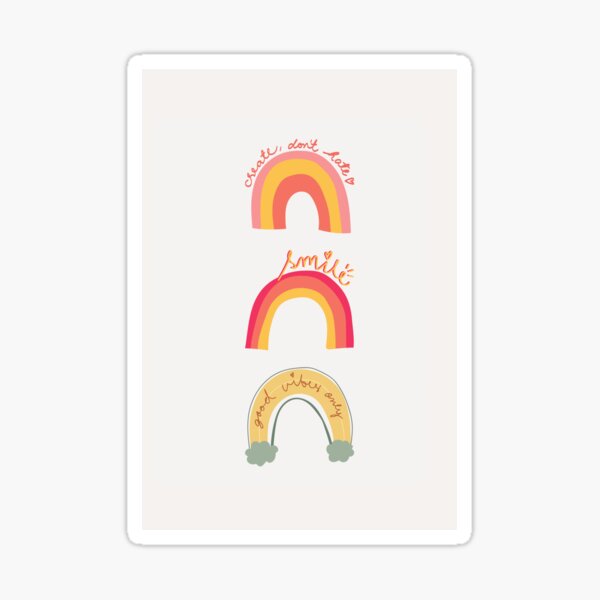 "Rainbows: Positive Affirmations" Sticker for Sale by Belcordi | Redbubble