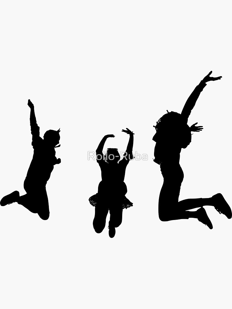 "White Three Girls " Sticker for Sale by Rollo-Ruba | Redbubble