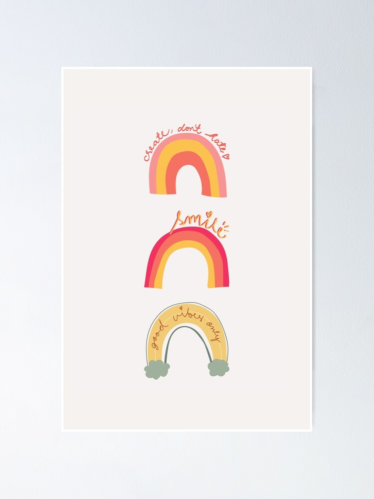 "Rainbows: Positive Affirmations" Poster for Sale by Belcordi | Redbubble