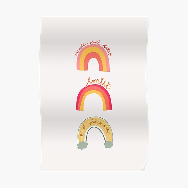 "Rainbows: Positive Affirmations" Poster for Sale by Belcordi | Redbubble