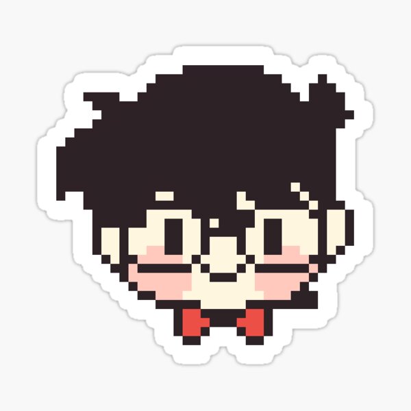 "Pixel Chibi Conan" Sticker for Sale by MalindaLeChat | Redbubble