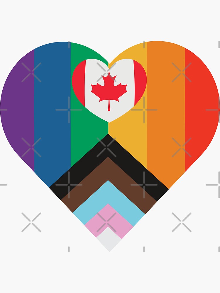 "LGBTQ+ Canada Gay Pride Flag" Sticker for Sale by DainaKHunt | Redbubble