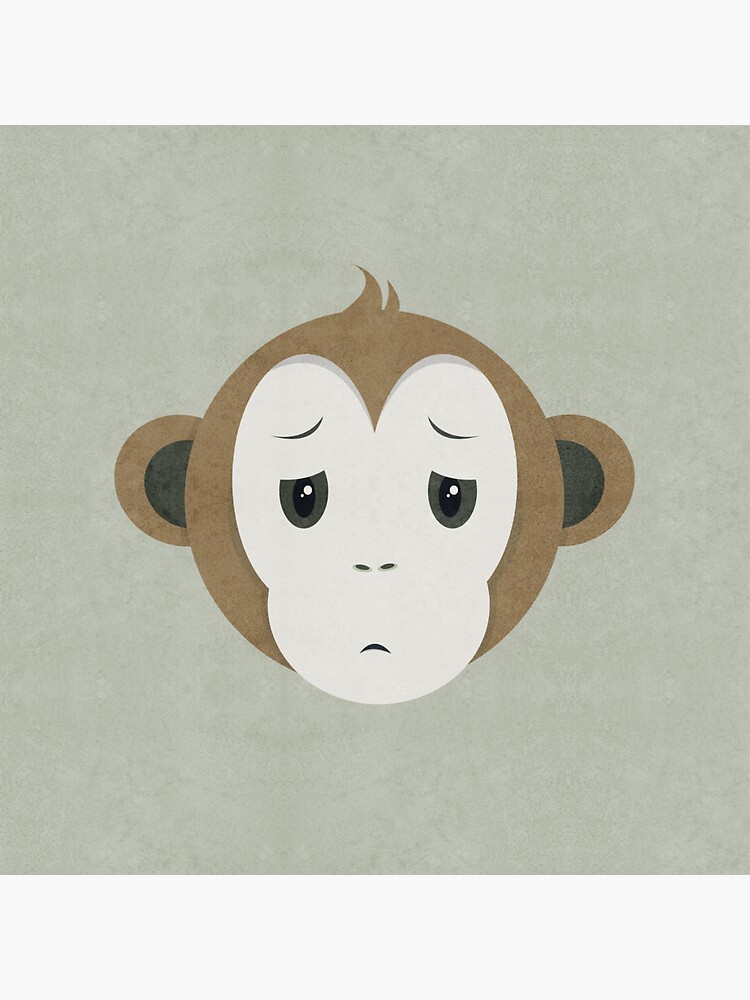 "Sad Monkey" Sticker for Sale by mrchnized | Redbubble