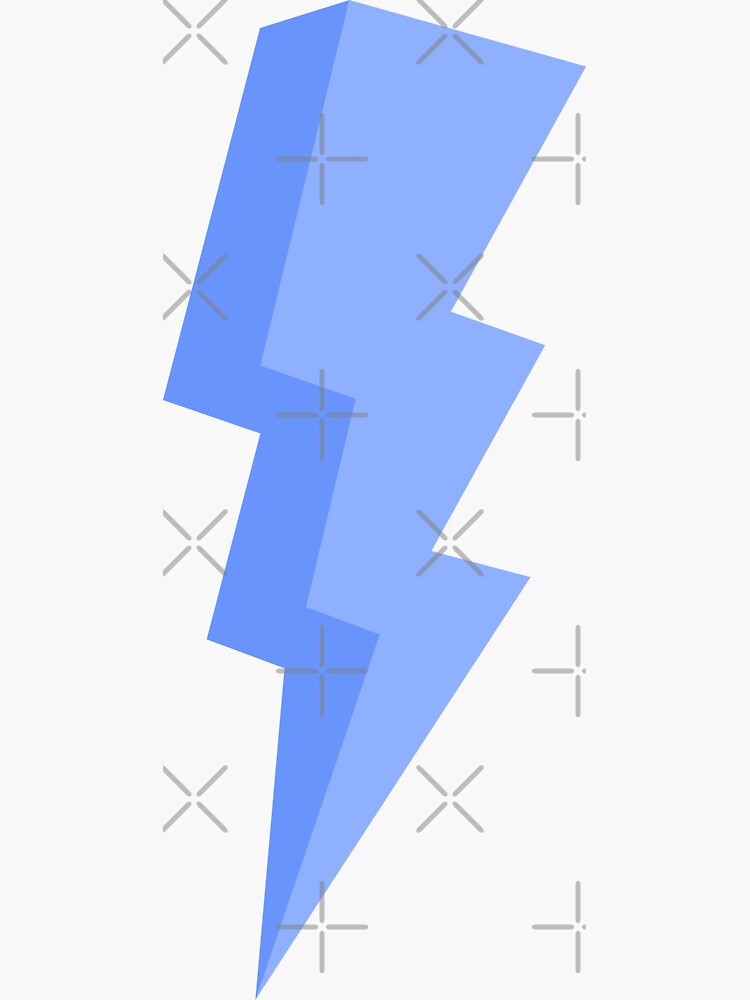 "Preppy Lightning Bolt Blue" Sticker for Sale by ahumbleconcept | Redbubble