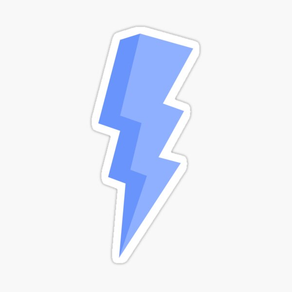 "Preppy Lightning Bolt Blue" Sticker for Sale by ahumbleconcept | Redbubble