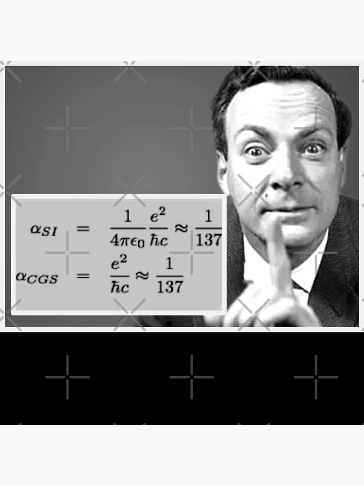 Richard Feynman And The Fine Structure Constant, Graphic Design By Mari ...