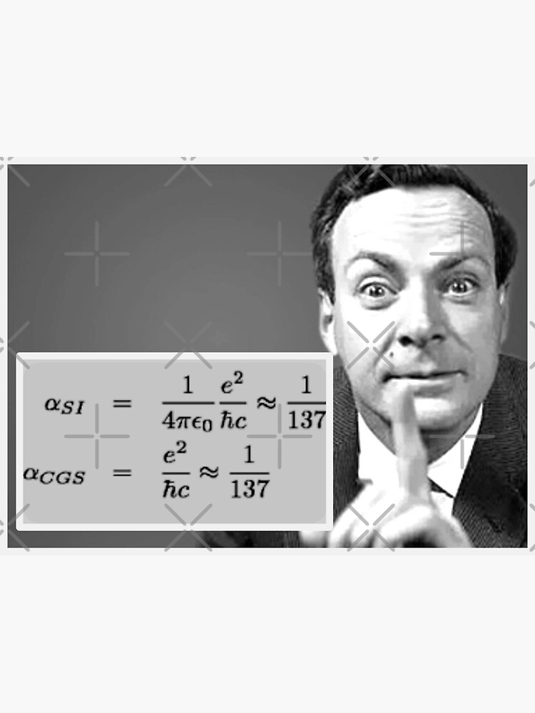 "Richard Feynman and the fine structure constant, Graphic Design, by ...