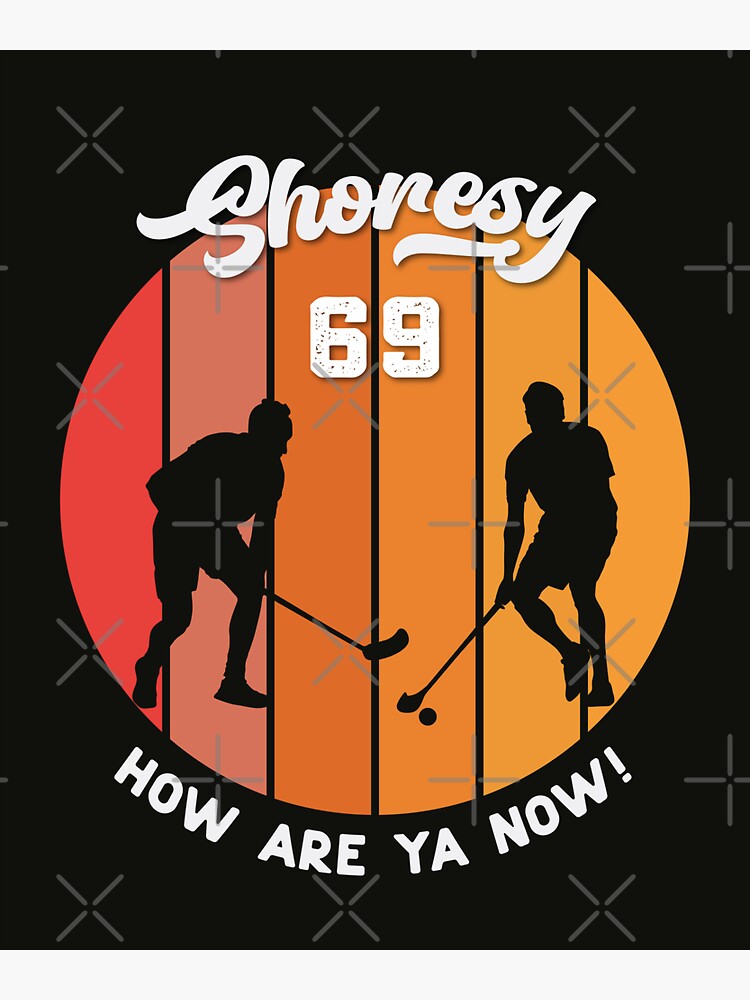 "Shoresy Classic Retro Hockey Design" Sticker for Sale by lordyswiss ...