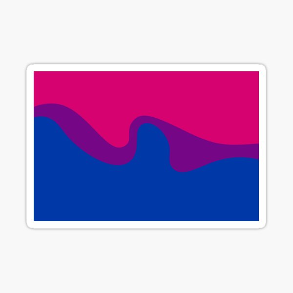 "Bisexual pride flag retro style wave pattern" Sticker for Sale by ...