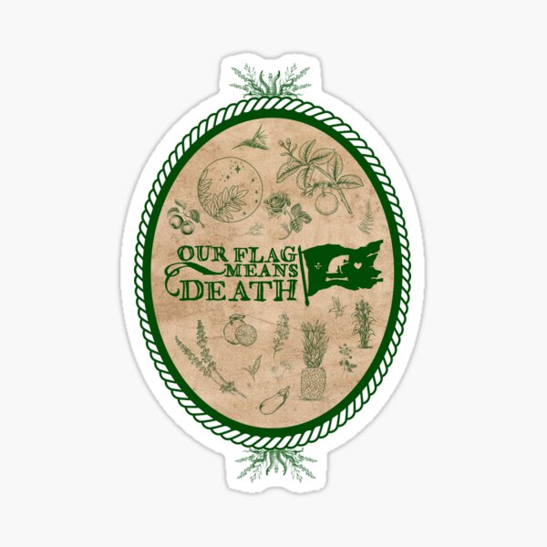 "Botanical OFMD Oval" Sticker for Sale by OurFlagMerch | Redbubble