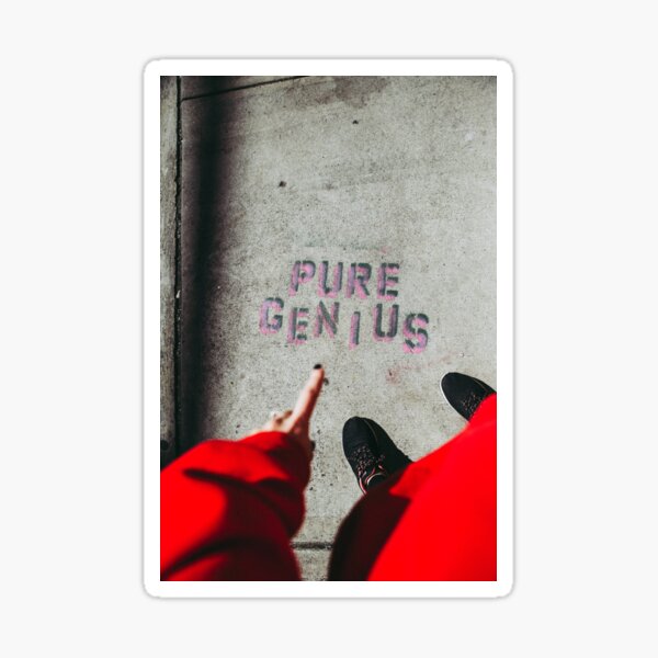 "Pure Genius " Sticker for Sale by YOYOSHIBA | Redbubble