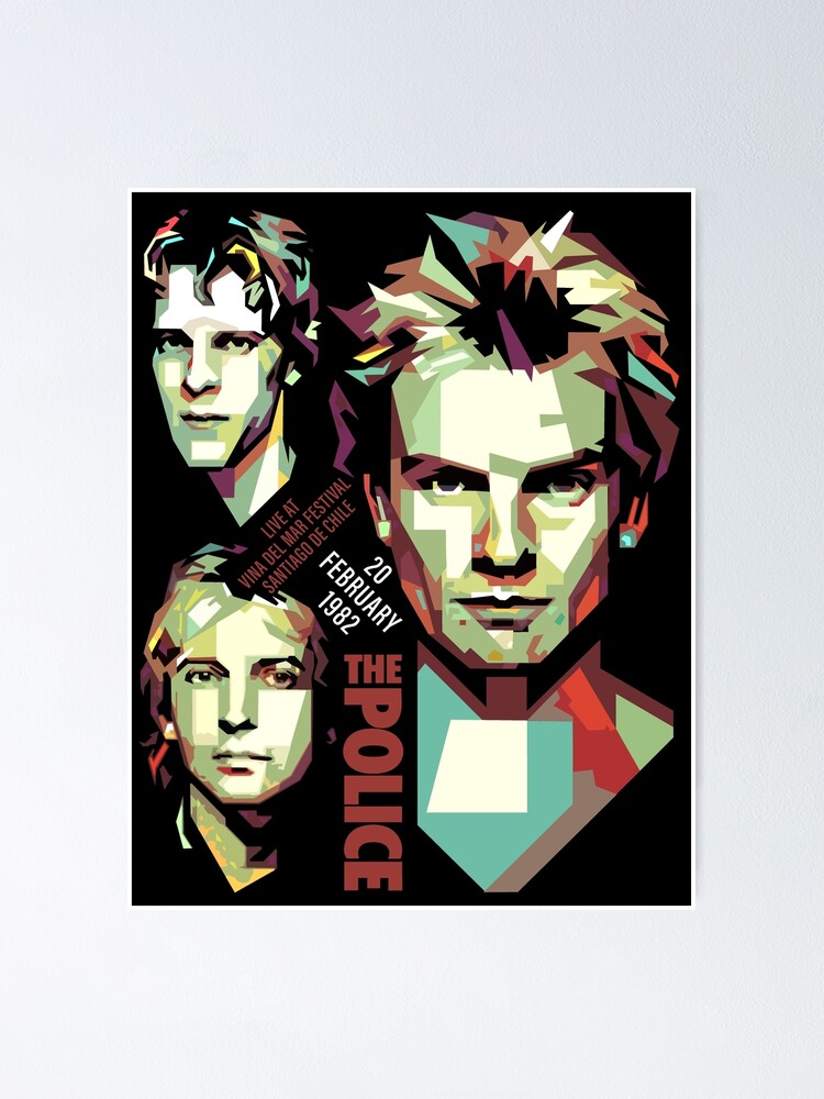 "The Police (Band) 1982 Chilean Poster" Poster for Sale by ...