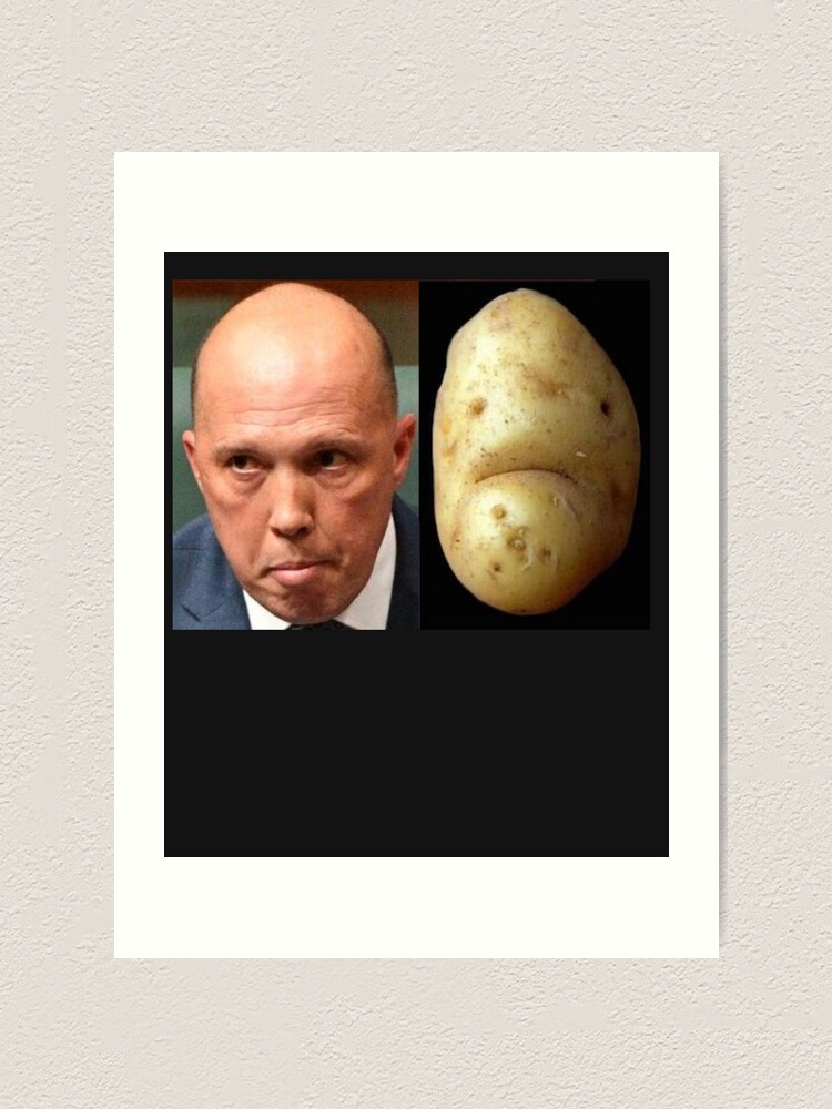 "Potato peter dutton- funny peter dutton meme potatohead" Art Print for ...