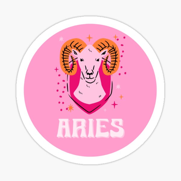 "Zodiac Sign Aries" Sticker for Sale by socialbylindsay | Redbubble