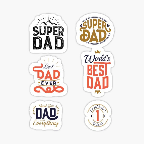 "Best Dad - Father's Day Icon Pack 6 stickers" Sticker for Sale by ...