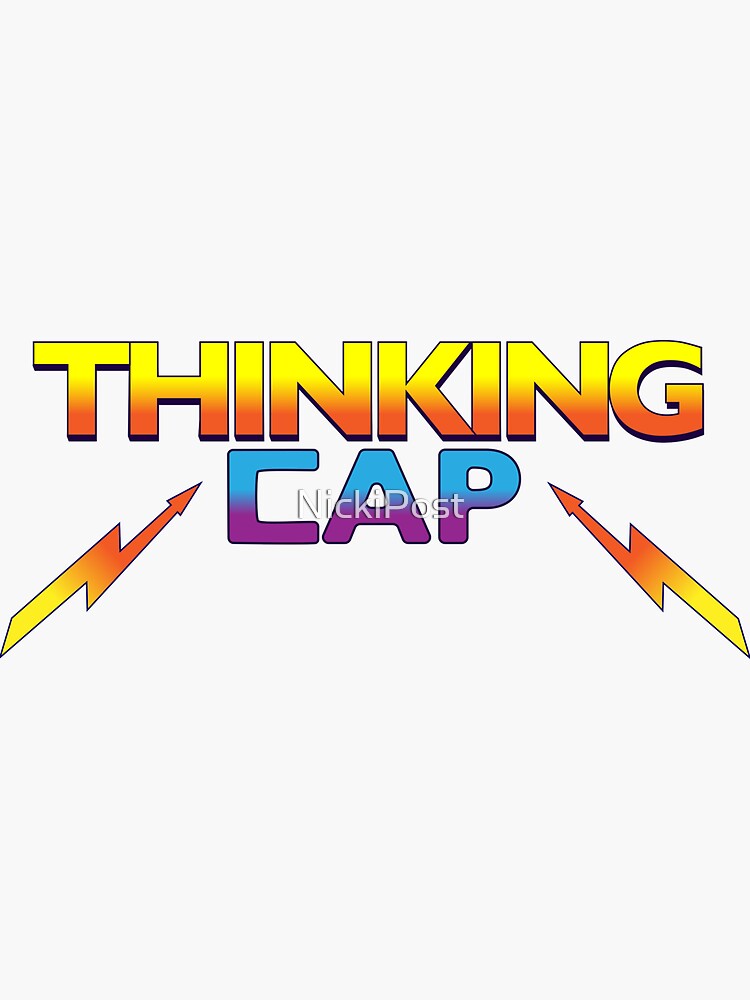 "Thinking Cap" Sticker for Sale by NickiPost | Redbubble