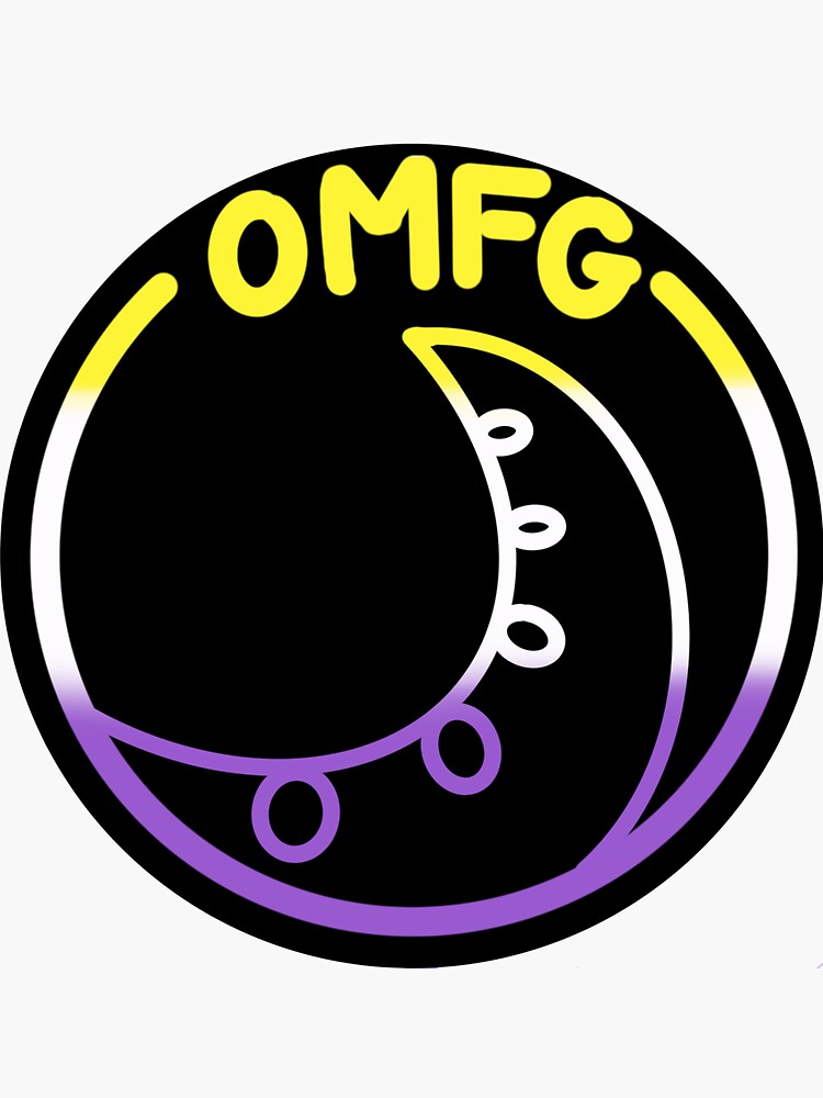 "The OMFG Membership Logo Non-binary Pride Edition" Sticker for Sale by ...