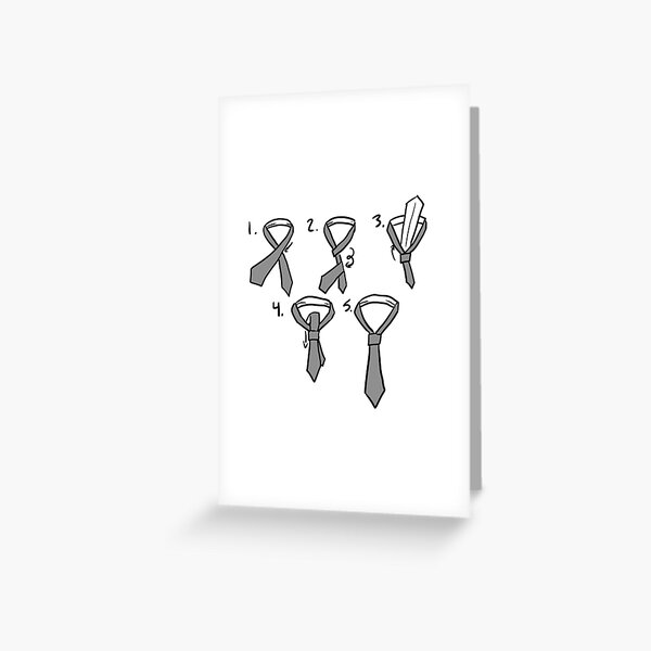 "How to tie a tie" Greeting Card for Sale by AtLSeal | Redbubble