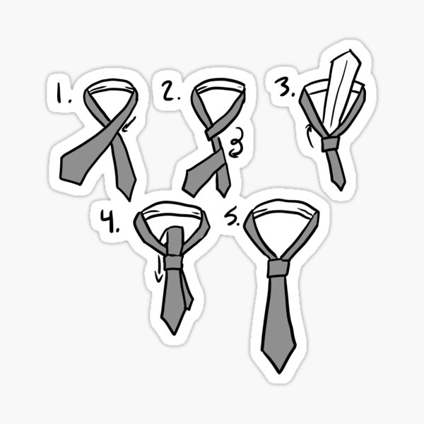 "How to tie a tie" Sticker for Sale by AtLSeal | Redbubble