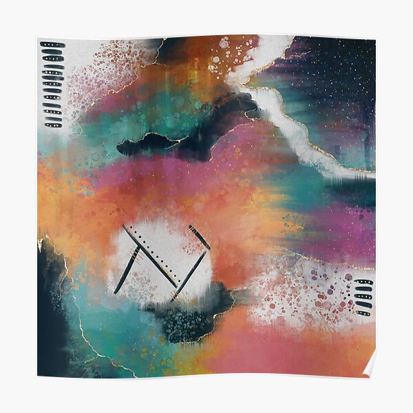 "Liquid Rainbow - Intuitive Abstract Painting" Poster for Sale by ...