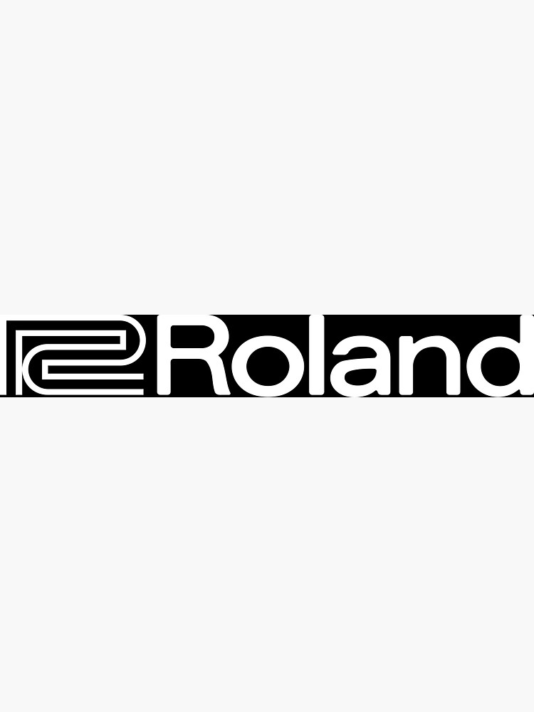 "Roland logo black bg" Sticker for Sale by AlucardTepes | Redbubble