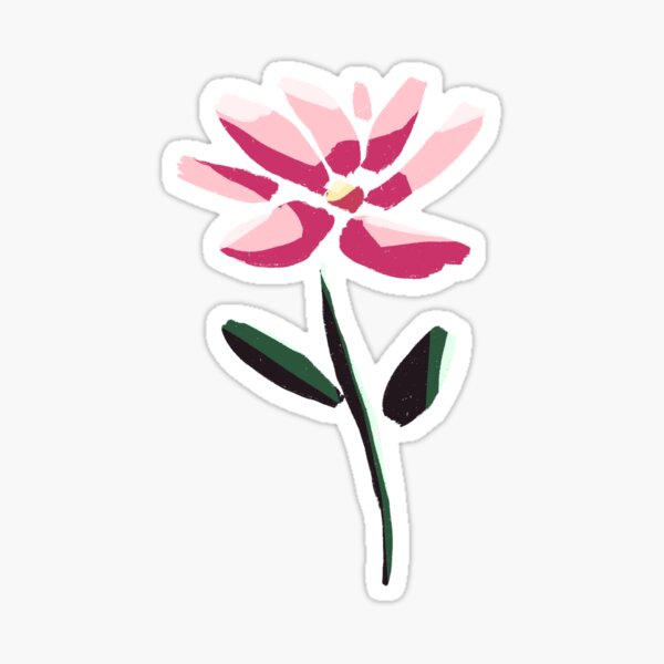 "Pink Pastel Flower Lily" Sticker for Sale by grackenink | Redbubble