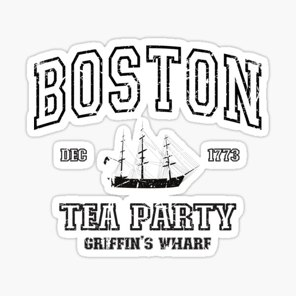 "Boston Tea Party Historica Vintage" Sticker for Sale by andyzdesigns ...
