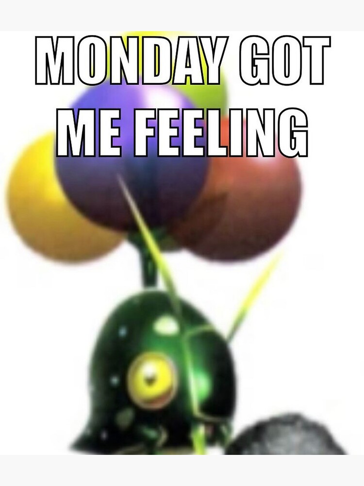 "Monday Got Me Feeling Pikmin" Sticker for Sale by P22PBM | Redbubble