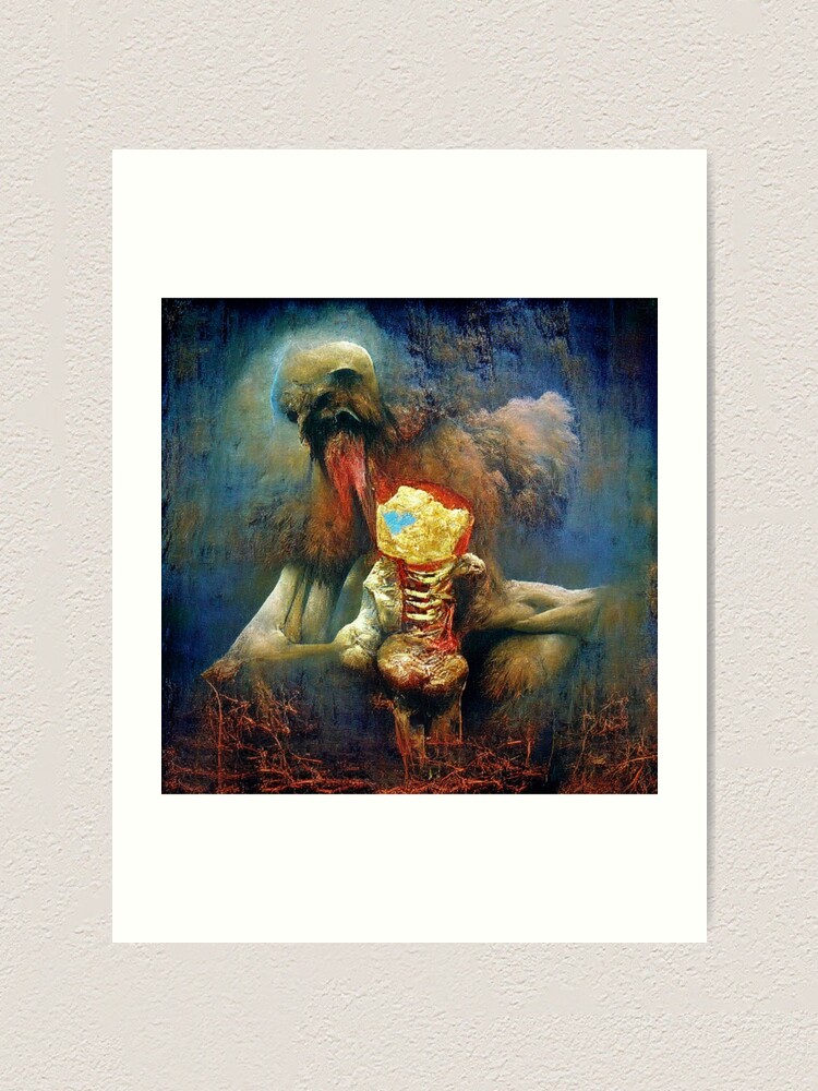 "Saturn Devouring His Son, Zdzisław Beksiński, Paint, 1963" Art Print ...