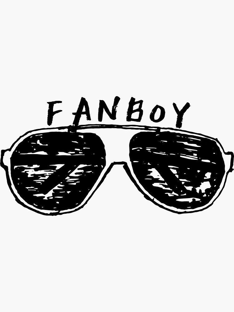 "Fanboy Top Gun Aviators" Sticker by inspiredtiger | Redbubble