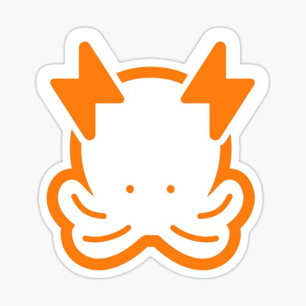 "Cool orange power octopus" Sticker for Sale by Megagraph | Redbubble