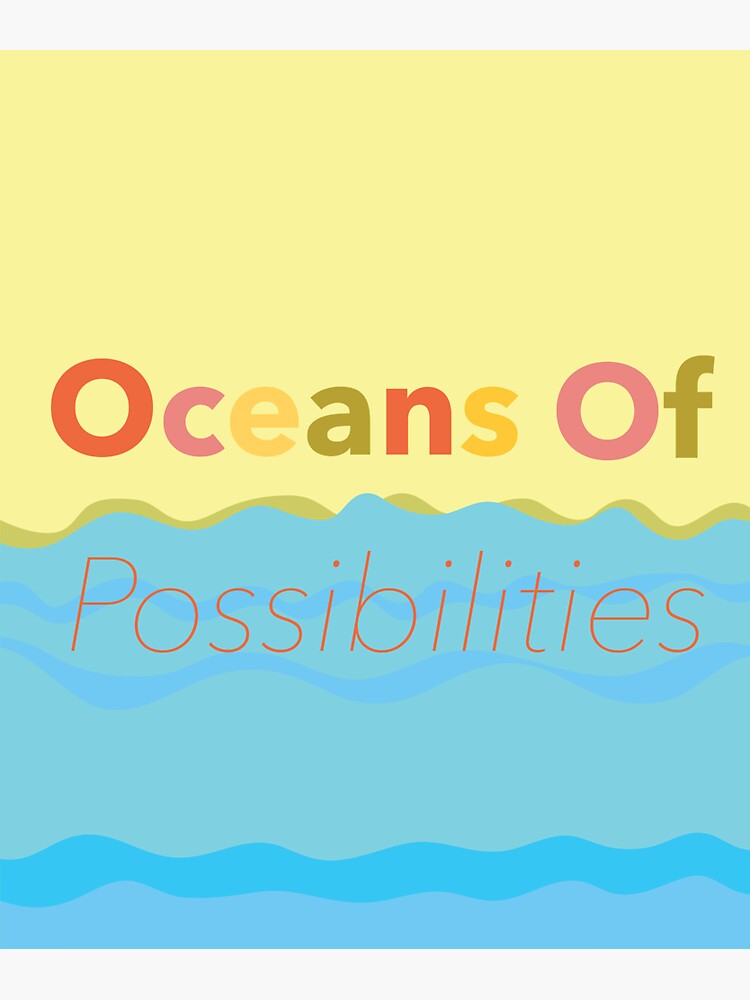 "oceans of possibilities summer reading" Sticker for Sale by Maha1990 ...